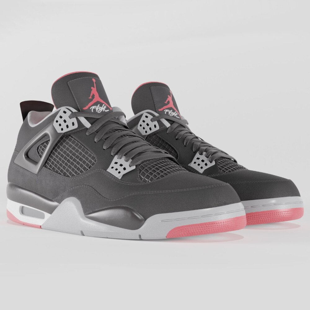 Nike Air Jordan 4 Bred 3D model - Download Shoes on 3DModels.org