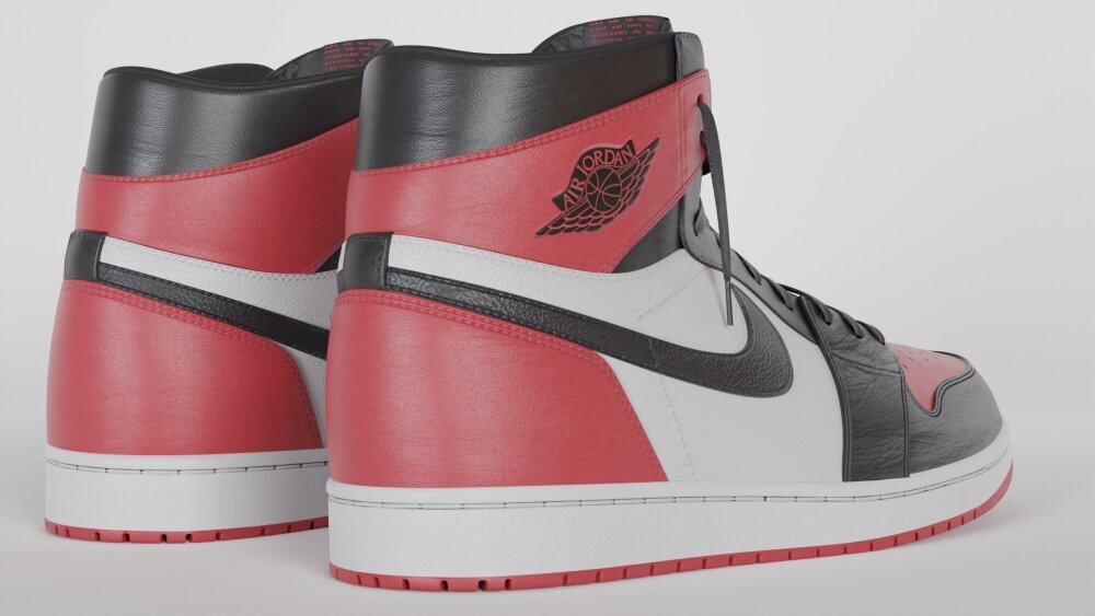 Jordan 1 High Og Bred 3D model - Download Shoes on 3DModels.org