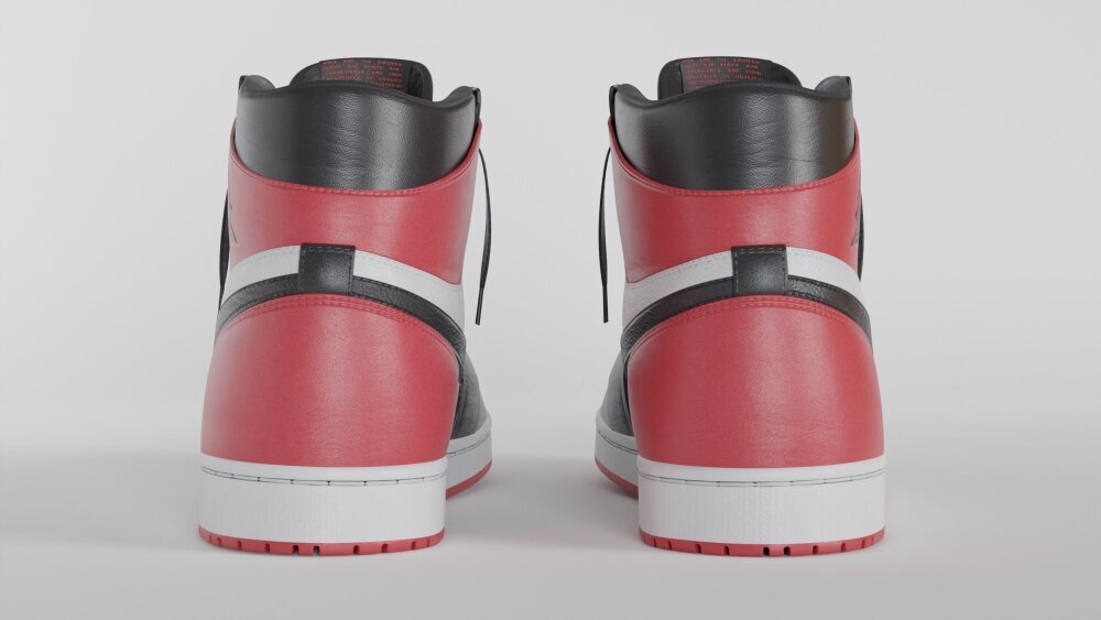 Jordan 1 High Og Bred 3D model - Download Shoes on 3DModels.org