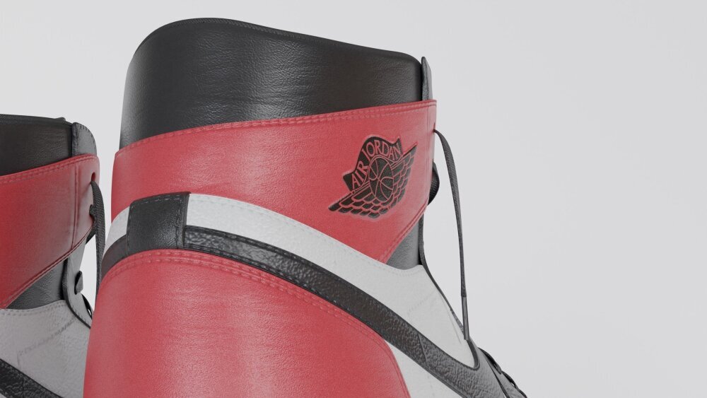 Jordan 1 High Og Bred 3D model - Download Shoes on 3DModels.org