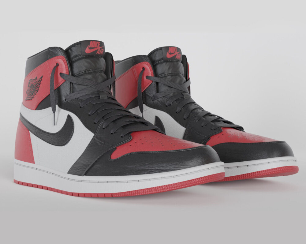 Jordan 1 High Og Bred 3D model - Download Shoes on 3DModels.org