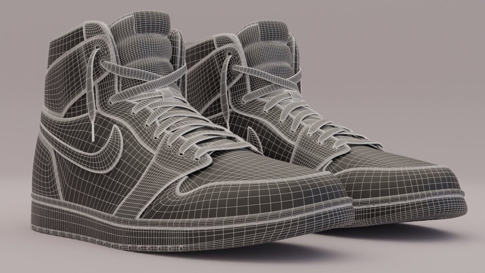 Jordan 1 High Og Bred 3D model - Download Shoes on 3DModels.org
