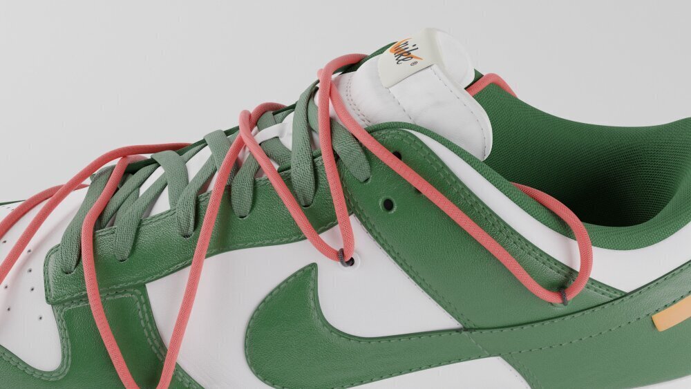Off White X Nike Dunk Pine Green 3D模型 - 下载 鞋子 on 3DModels.org