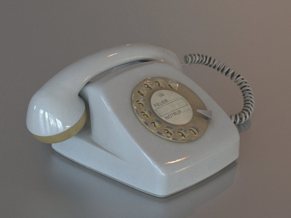 Vintage Dial Phone 3D model - Download Phones on 3DModels.org