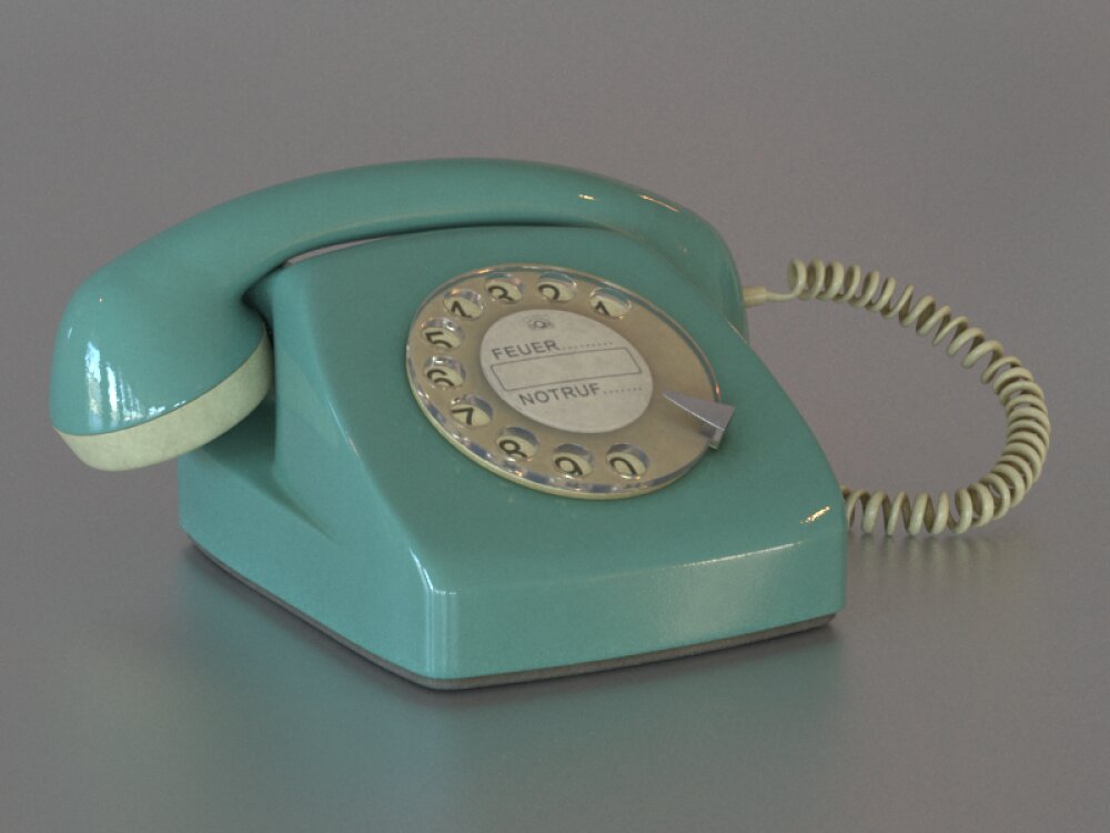 Vintage Dial Phone 3D model - Download Phones on 3DModels.org