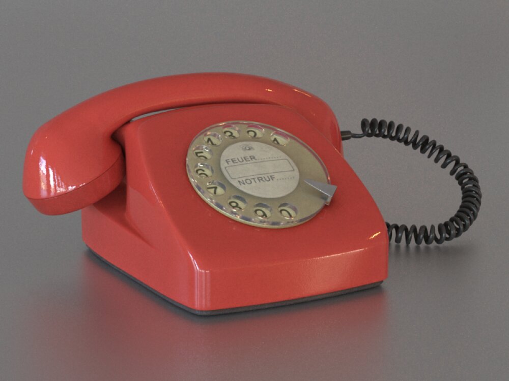 Vintage Dial Phone 3D模型 - 下载 智能手机 on 3DModels.org