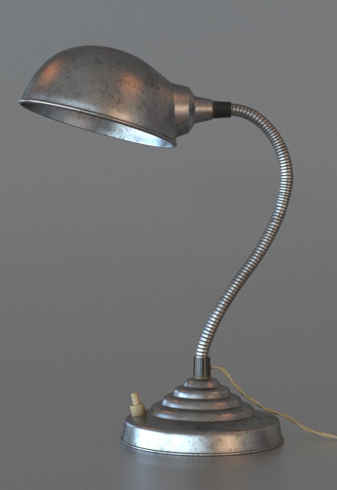 Vintage Gooseneck Lamp 3D model - Download Lamp on 3DModels.org