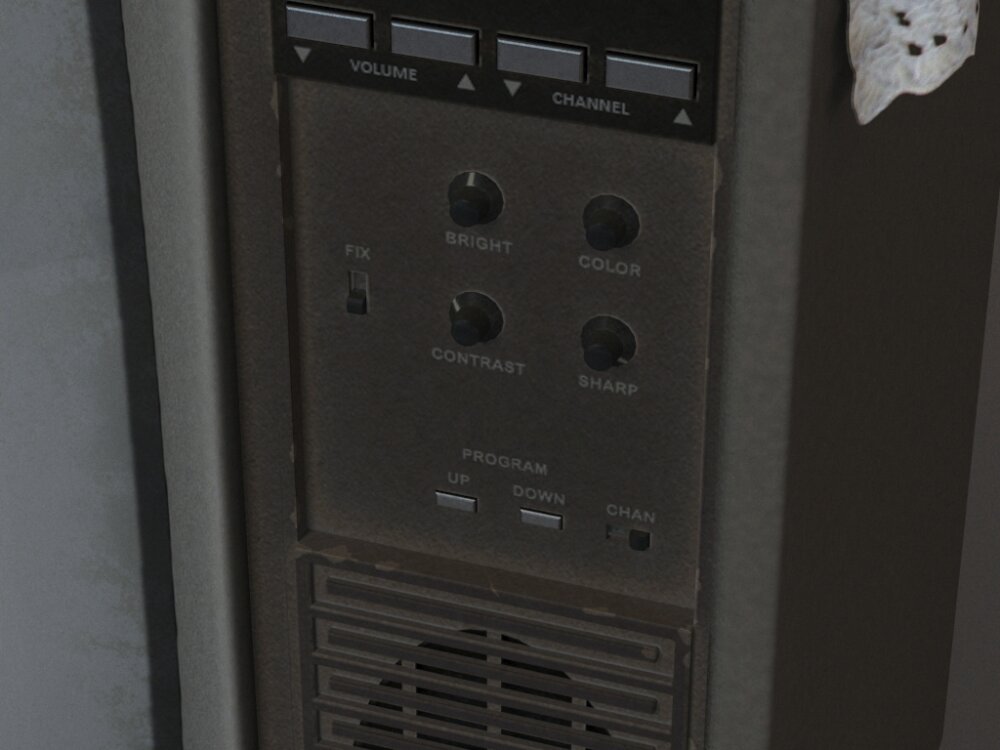 Old TV with Crochet Doily 3D model - Download Television on 3DModels.org