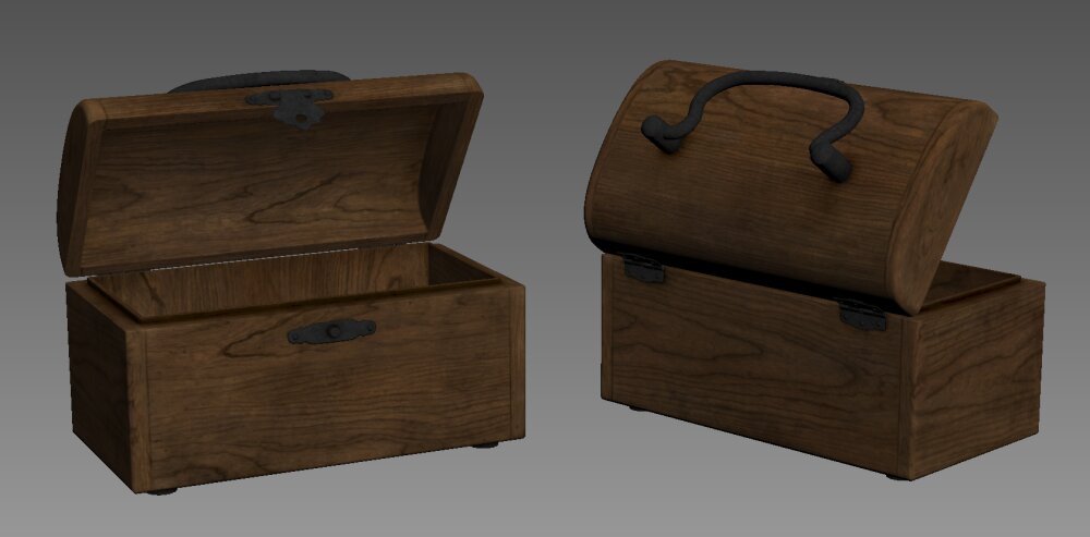 Wooden Little Chest 3D model - Download Decoration on 3DModels.org