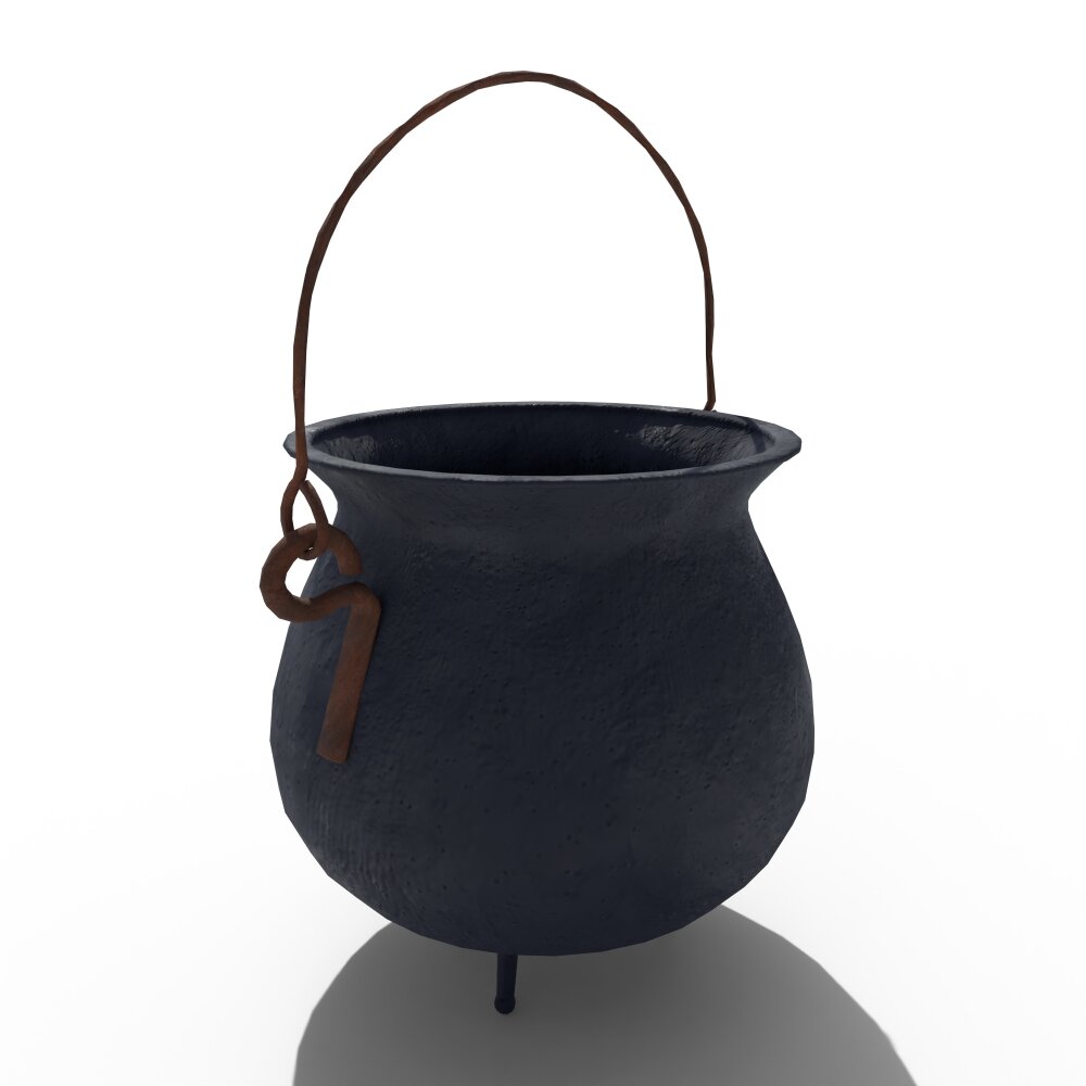 Medieval Cooking Pot 3D model - Download Tableware on 3DModels.org