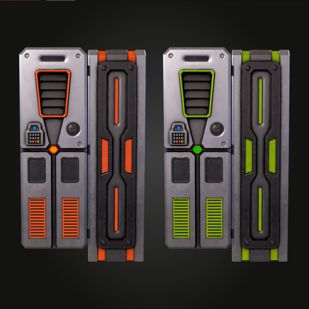 Sci-fi Locker 3D model - Download Work Space on 3DModels.org