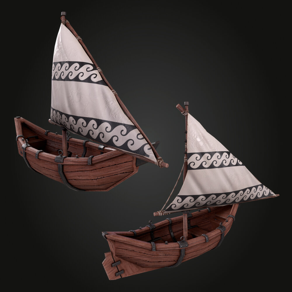 Small Sailing Boat 3D model - Download Sailing ship on 3DModels.org