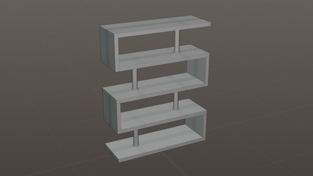 Bookcase 3D model - Download Shelving on 3DModels.org