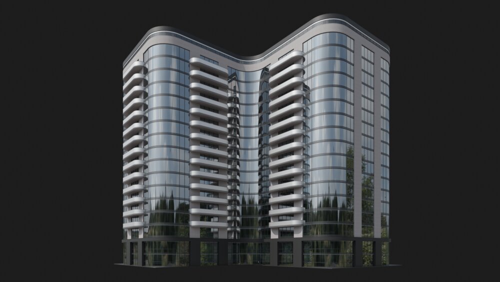 Crystal Wave Towers 3D model - Download Buildings on 3DModels.org