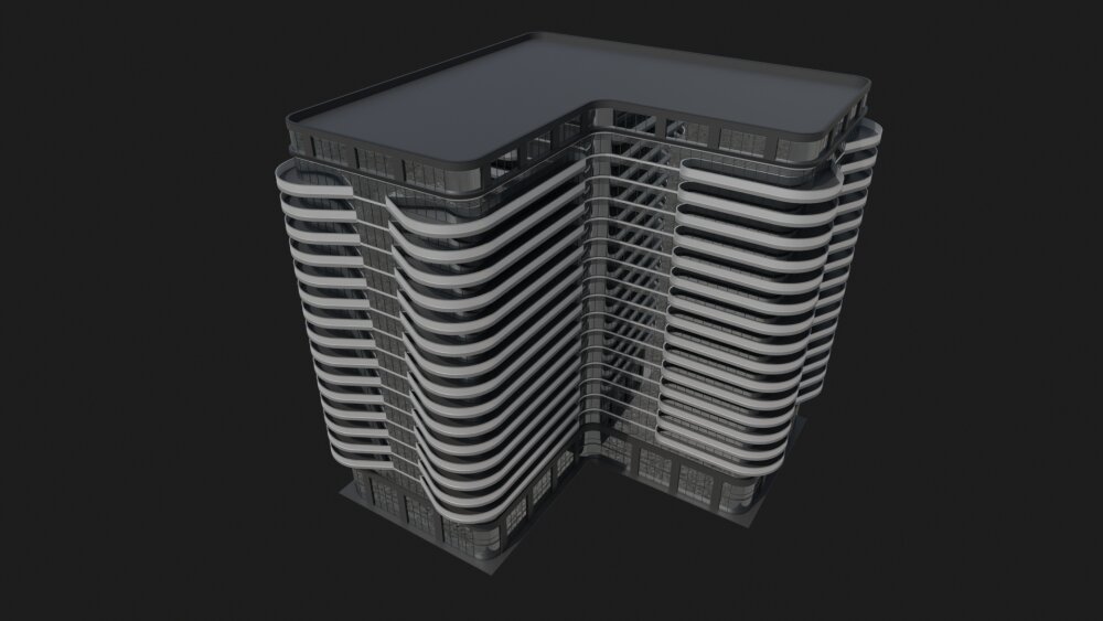 Tours Horizon en Spirale Modèle 3D - Télécharger Bâtiment on 3DModels.org