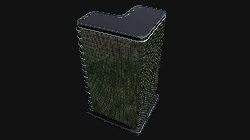 High-Rise Tower with Curved Facade Design 3D model - Download Buildings ...