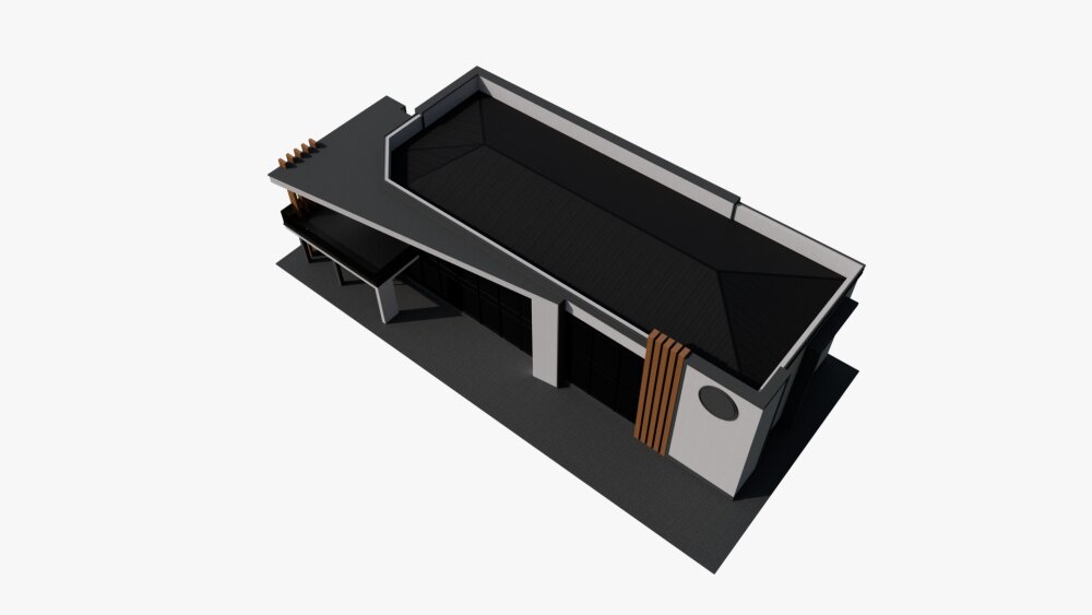 Restaurant Building 3D model - Download Commercial Building on 3DModels.org