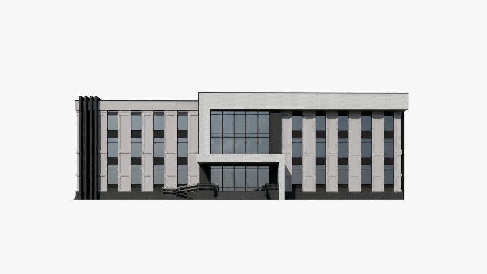 Мини Офис 3D модель - Скачать Commercial Building на 3DModels.org