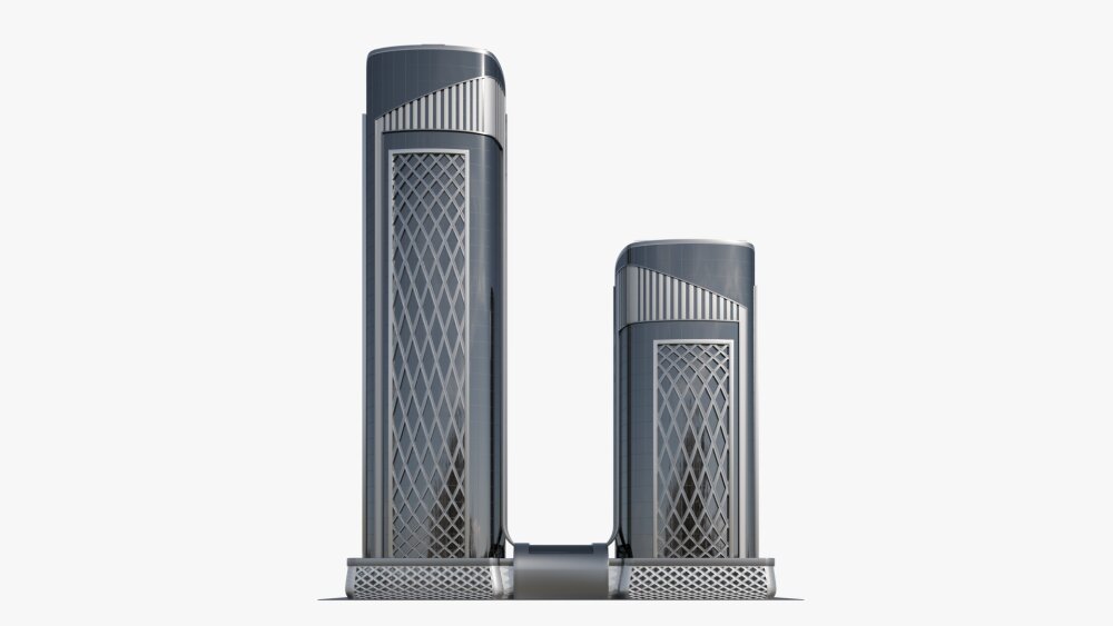 Sleek High-rise Buildings 3D model - Download Buildings on 3DModels.org