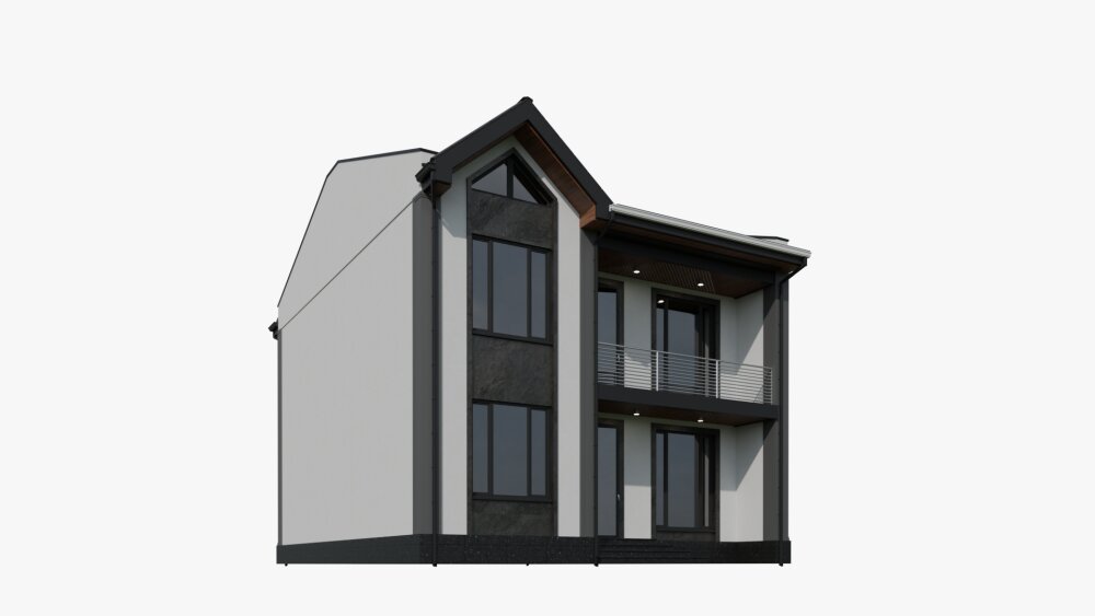 Single-unit Residential Building 3D model - Download Buildings on ...