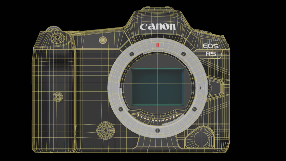 Canon Eos R5 Mirrorless Camera 3D model - Download Photo camera on ...