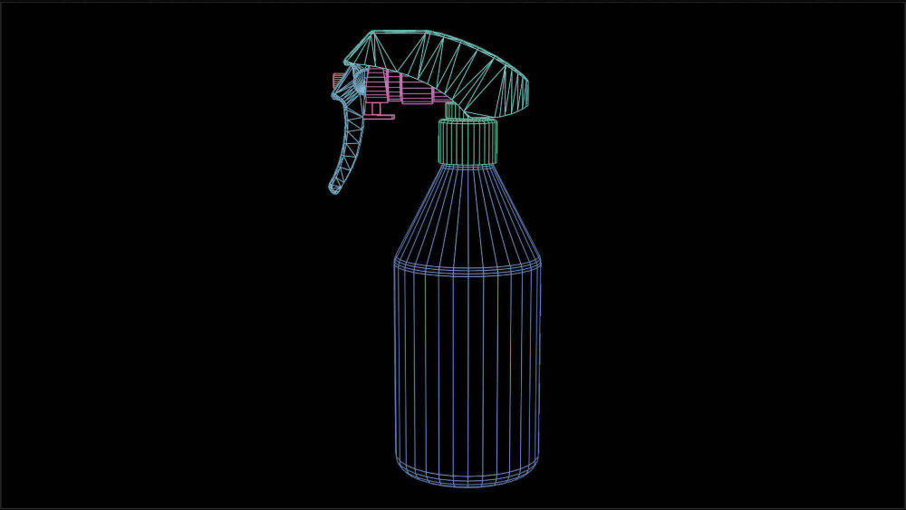 Spray Bottle Green 3D model - Download Health and Beauty on 3DModels.org