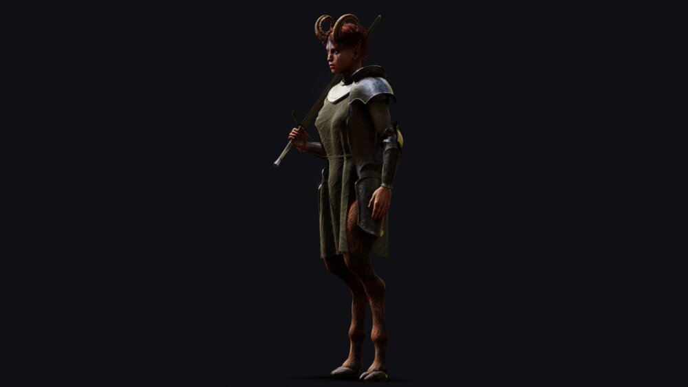 Faun Medieval Warrior 3D model - Download Mythological creatures on ...