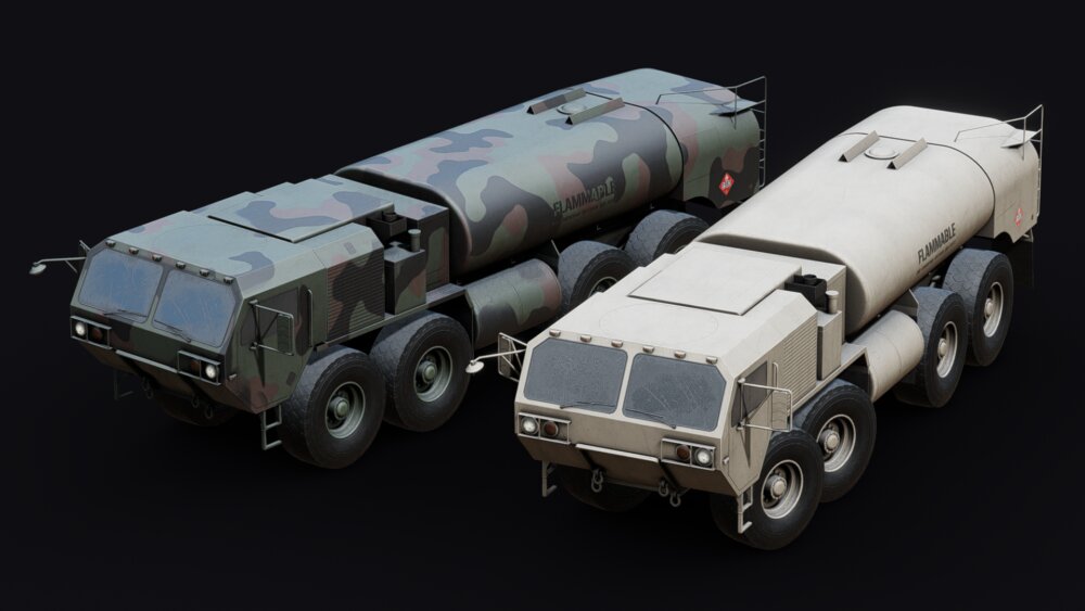 Military Tanker Truck 3D model - Download Army Truck on 3DModels.org