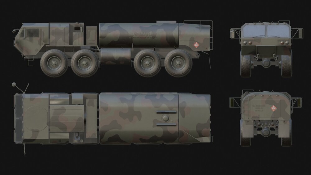 Military Tanker Truck 3D 모델 - 다운로드 육군 트럭 on 3DModels.org