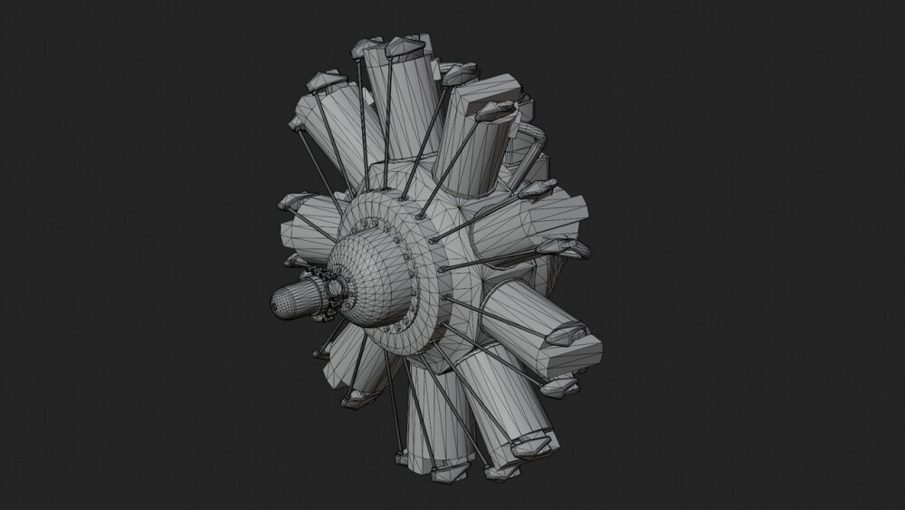 Radial Engine 3D model - Download Engine on 3DModels.org
