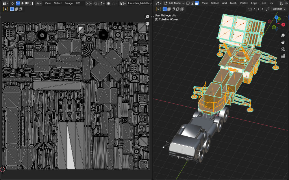 Surface to Air Missile Launcher with Tractor Truck 3D model - Download ...