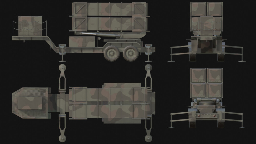 Surface to Air Missile Launcher 3D model - Download Rocket Launcher on ...