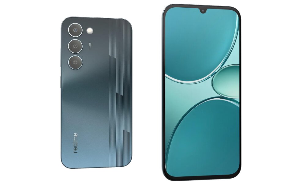 Realme Narzo 100 Lite Thunder Black 3D model - Download Phones on ...