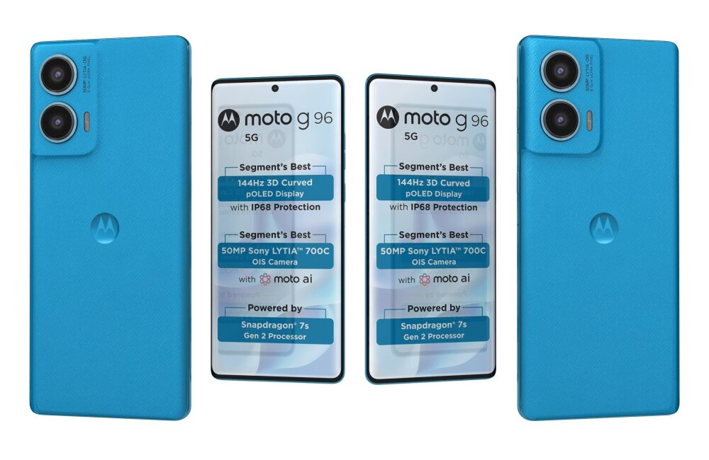 Motorola Moto G96 Pantone Dresden Blue 3D model - Download Phones on ...