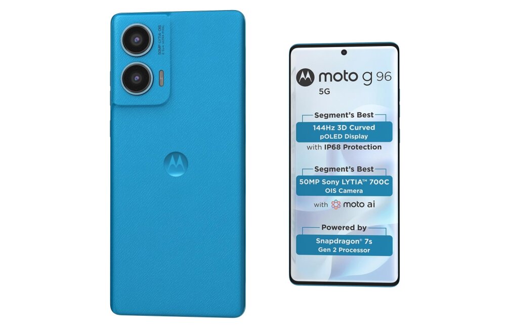Motorola Moto G96 Pantone Dresden Blue 3D model - Download Phones on ...