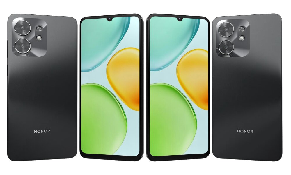 Honor X6D Midnight Black And Ocean Cyan 3D model - Download Phones on ...
