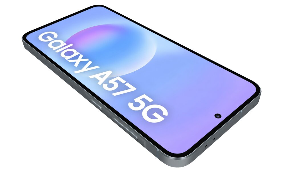 Samsung Galaxy A57 5G Blue 3D модель - Скачати Телефони на 3DModels.org