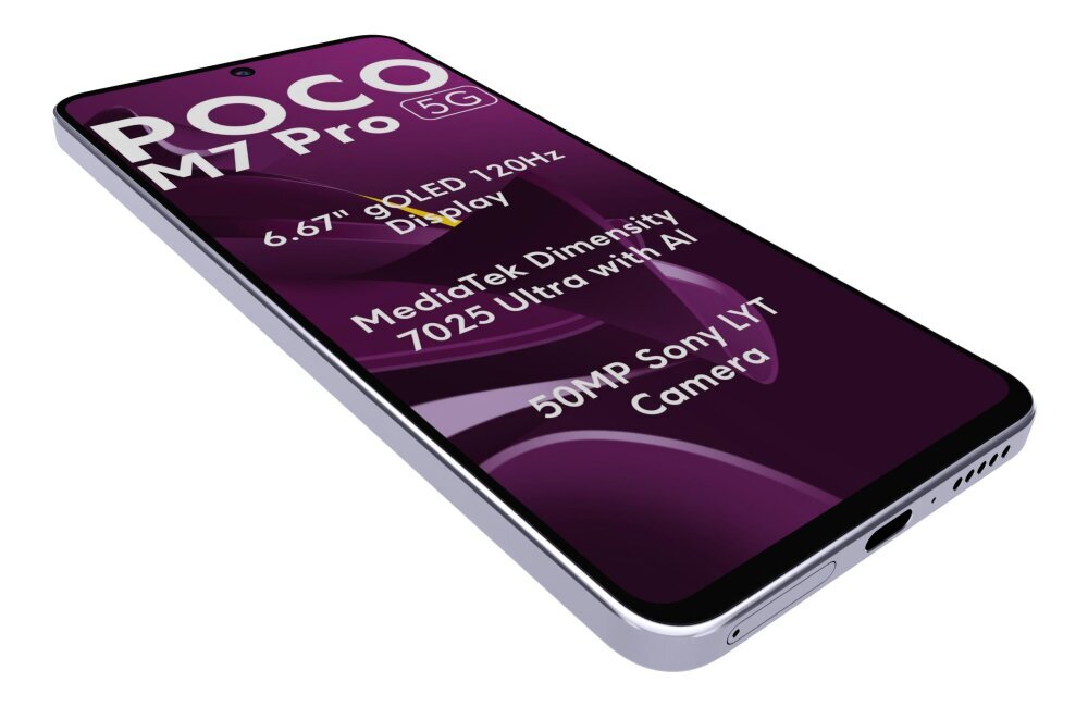 Xiaomi Poco M7 Pro 5G Purple 3D model - Download Phones on 3DModels.org