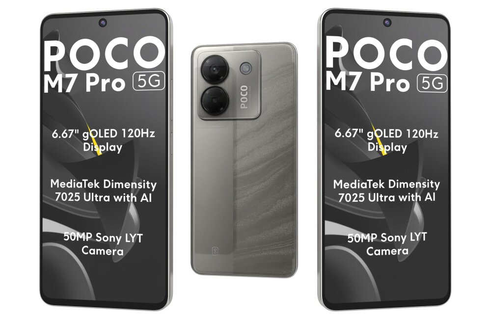 Xiaomi Poco M7 Pro 5G All Colors 3D model - Download Phones on 3DModels.org