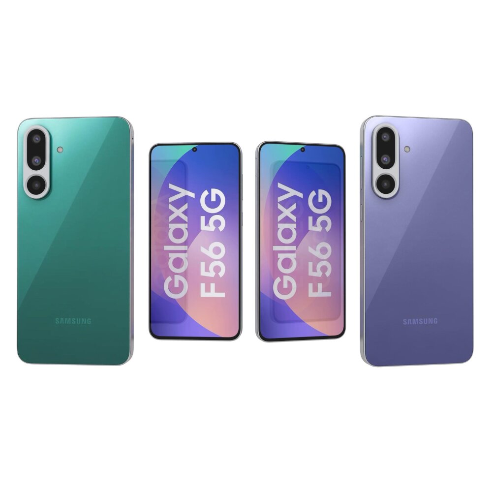 Samsung Galaxy F56 en Verde y Violeta Modelo 3D - Descargar Teléfonos ...