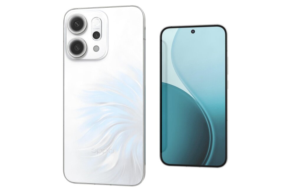 Oppo Reno14 White 3D model - Download Phones on 3DModels.org
