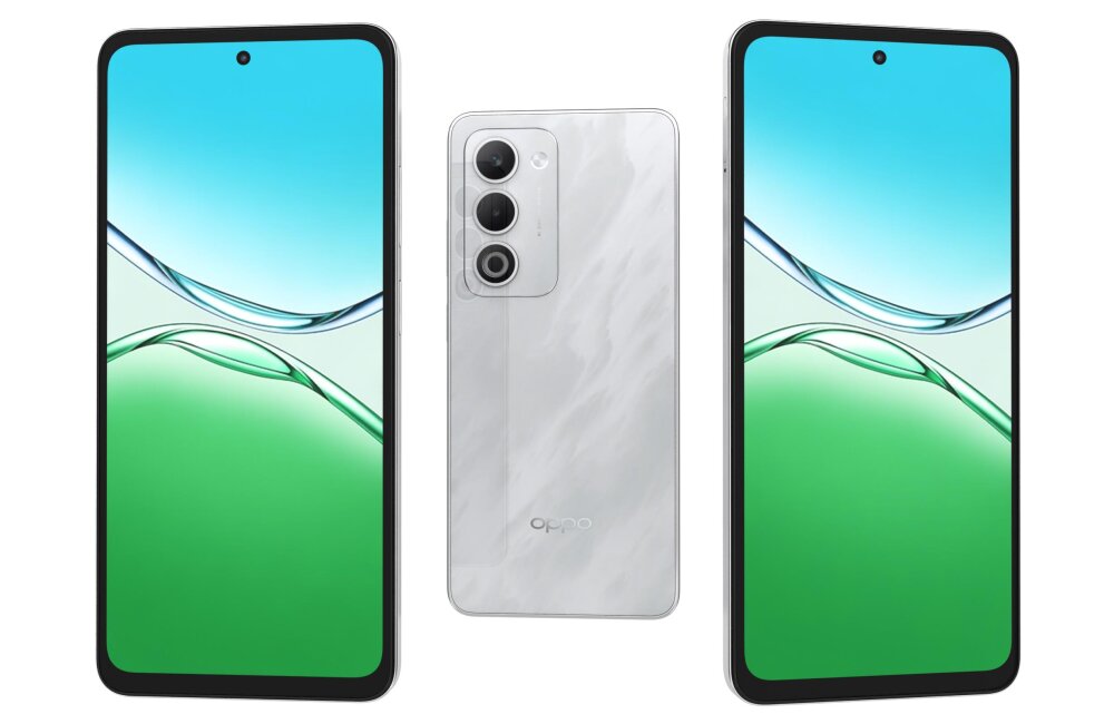 Oppo A5 5g Aurora Green and Mist White 2025 3D model - Download Phones ...