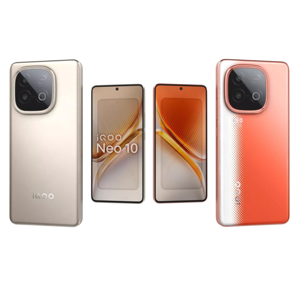 Vivo Iqoo Neo 10 India Blaze Orange and Titanium Chrome 3D model ...