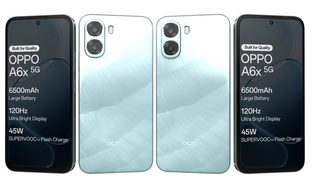 Oppo A6x 5G Ice Blue 3D model - Download Phones on 3DModels.org