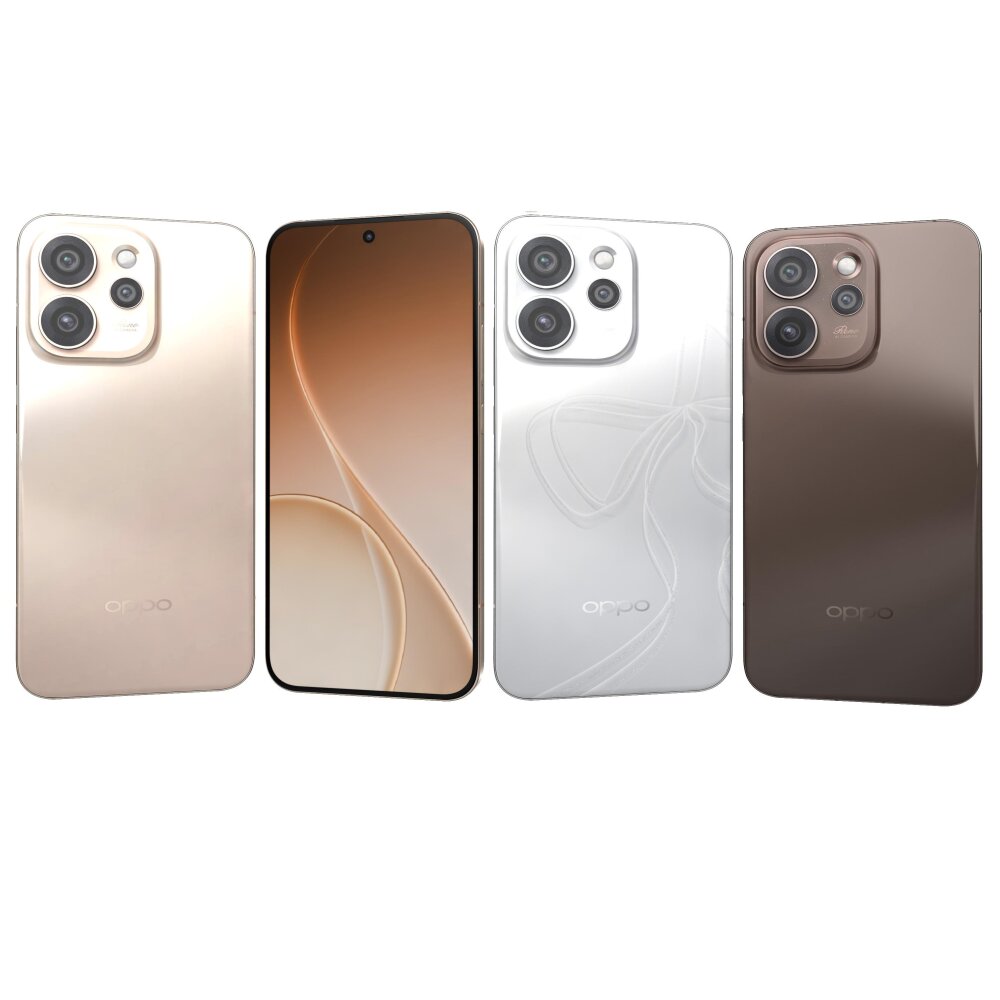 Oppo Reno15 Pro China All Colors 3D model - Download Phones on 3DModels.org