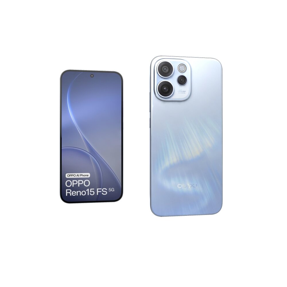 Oppo Reno15 FS 5G Blue 3D model - Download Phones on 3DModels.org