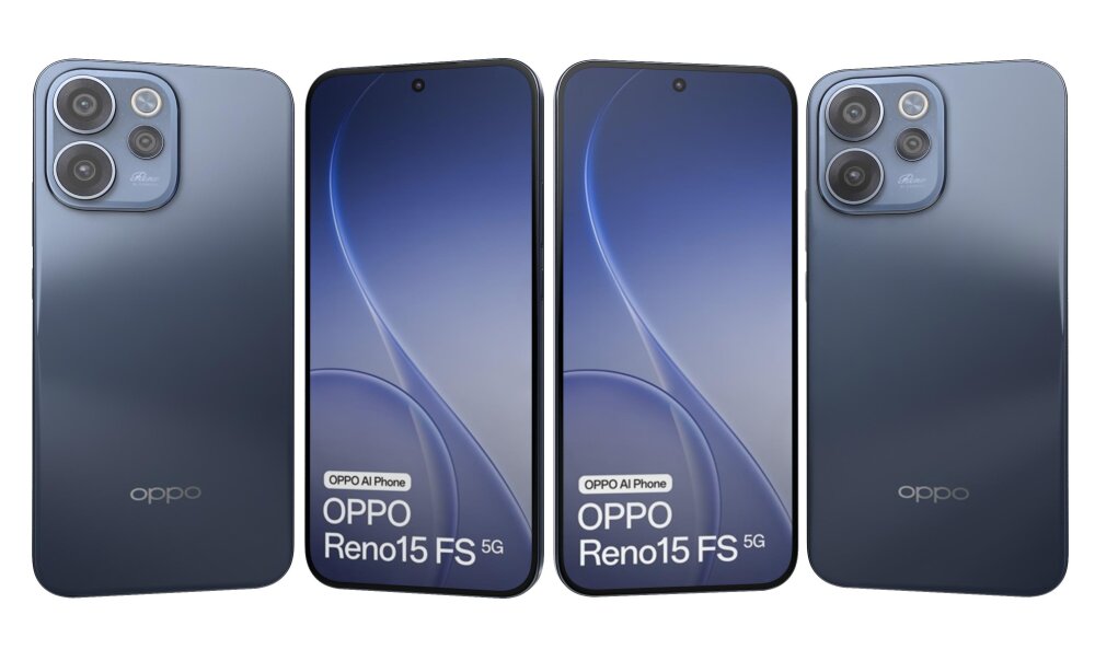Oppo Reno15 FS 5G Blue And Dark Blue 3D model - Download Phones on ...