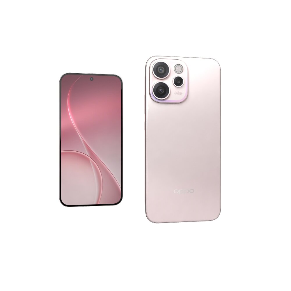 Oppo Reno15 F 5G Pink 3D model - Download Phones on 3DModels.org