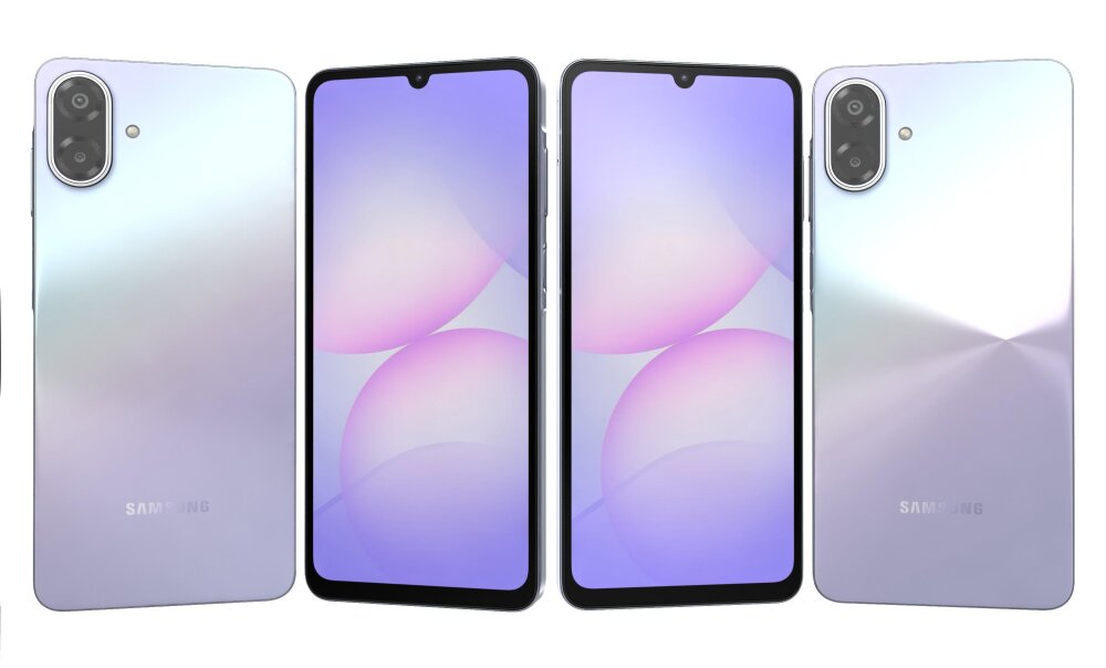 Samsung Galaxy A07 5G Light Violet 3D model - Download Phones on ...