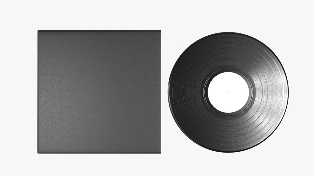Vinyl Record with Textured Sleeve PBR 3D model - Download Audio Devices ...